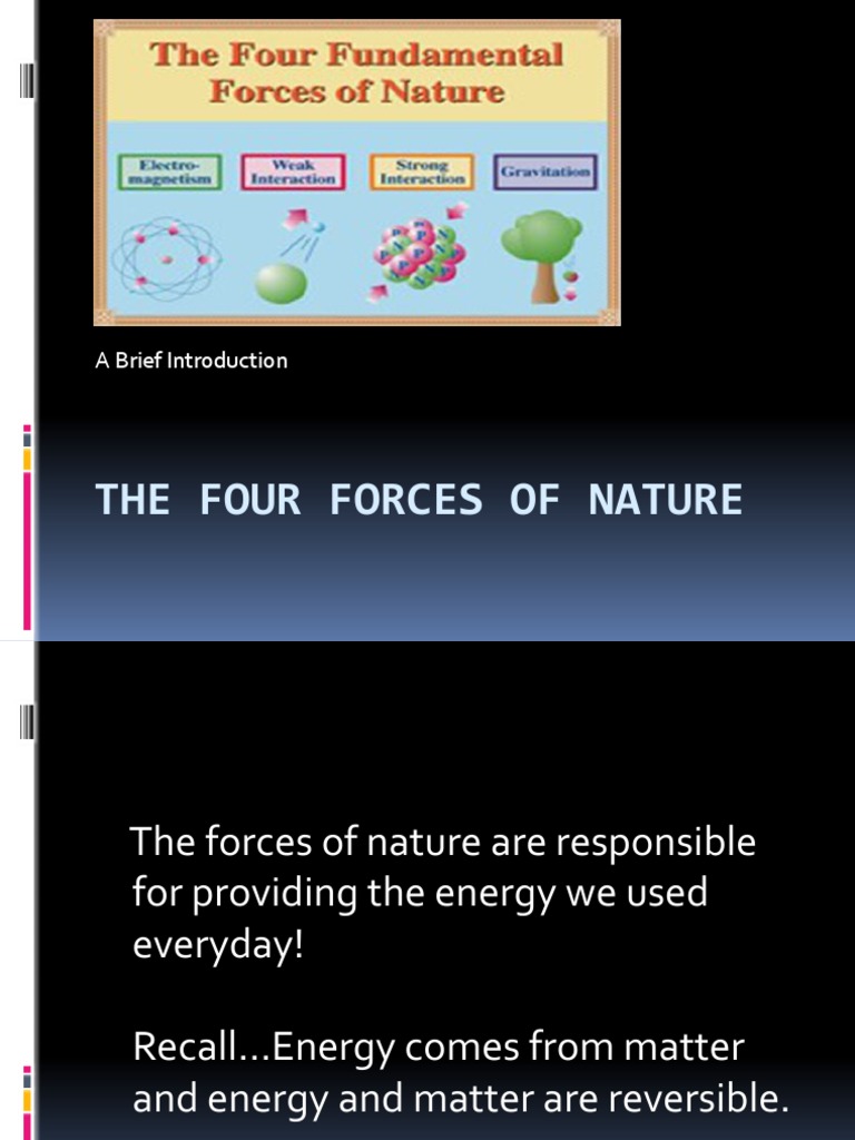 The Four Forces of Nature | PDF | Fundamental Interaction | Force