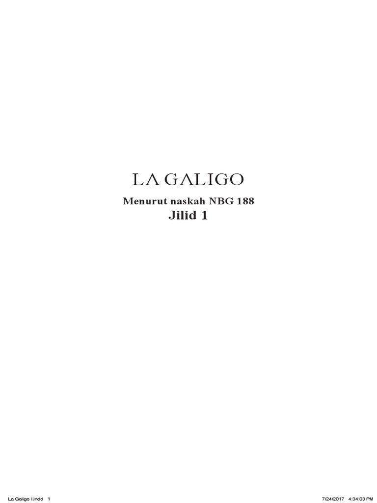 01 La Galigo I | PDF