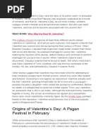 Valentinus / Valentine's Day | PDF | Gnosticism | Valentine's Day