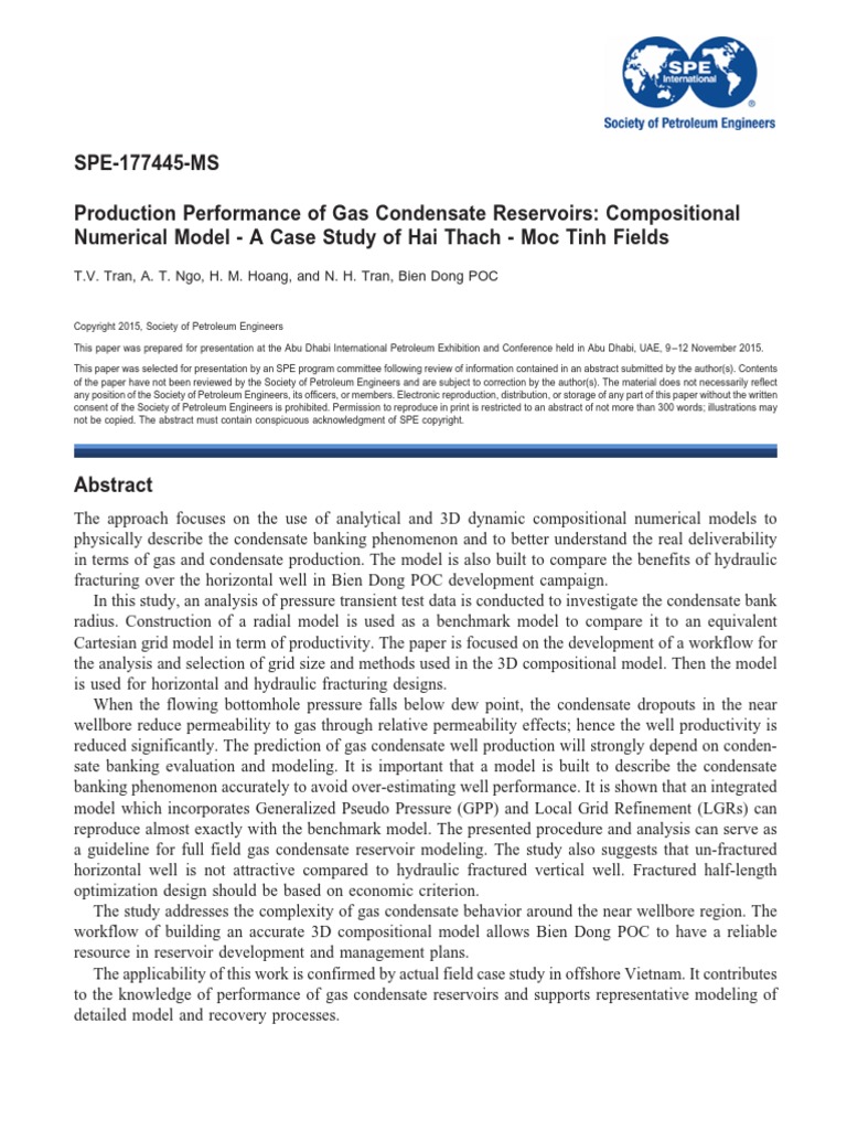 Production Performance of Gas Condensate Reservoirs - Compositional ...