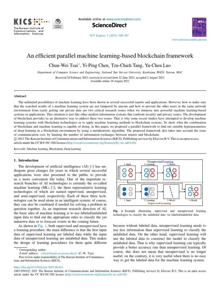 An Efficient Parallel Machine Learning-Based Blockchain Framework | PDF ...