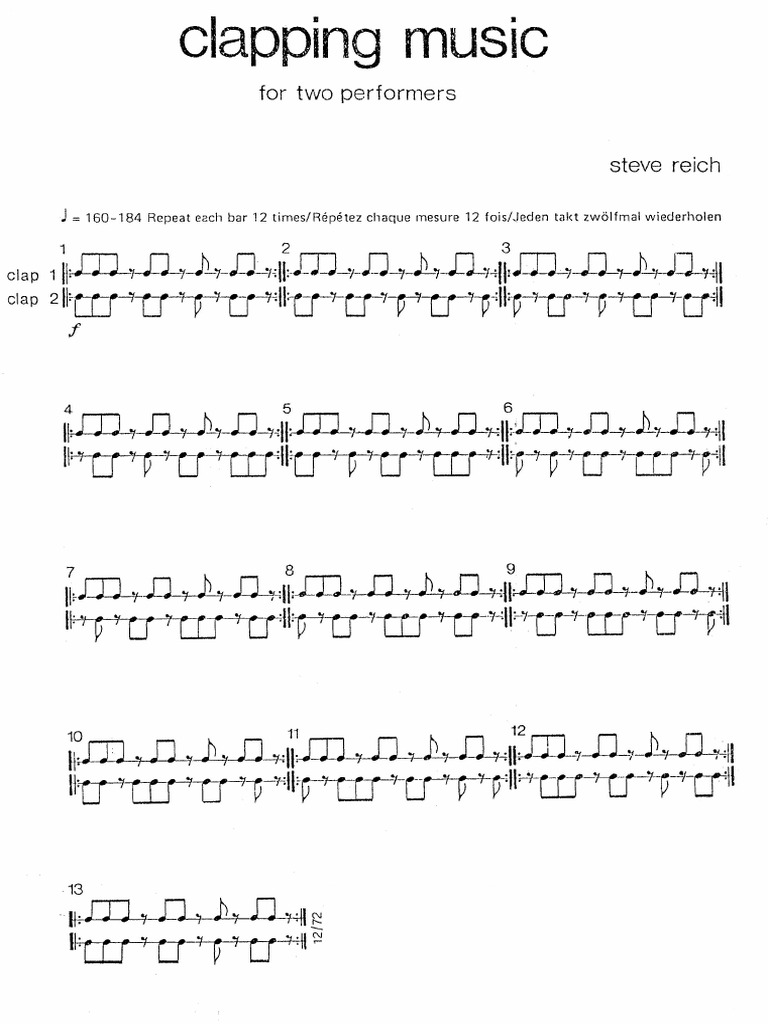 Clapping Music | PDF