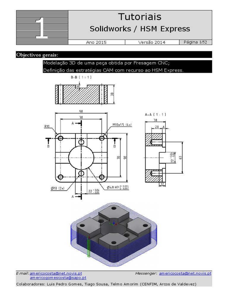 Tutorial 1 Solidworks HSM Express | PDF | Atrito