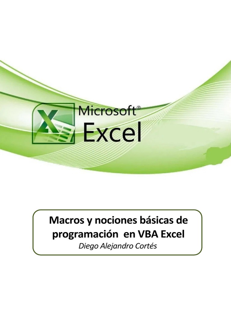 VBA Excel - Tutorial Macros 2020 - Portada | PDF