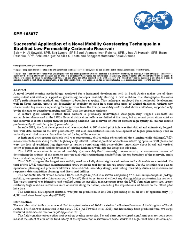 Successful Application of A Novel Mobility Geosteering Technique in A ...