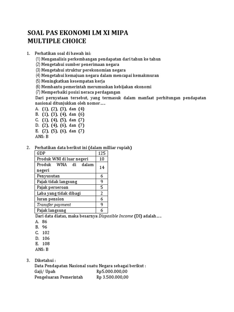 Soal Pas Eko LM Xi Mipa | PDF