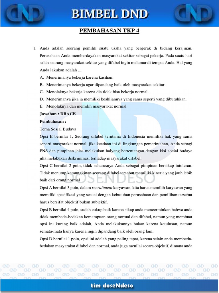 TKP 4 Pembahasan | PDF