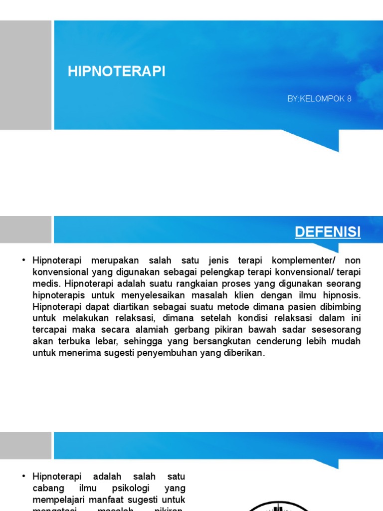 Hipnoterapi Kel 8 | PDF