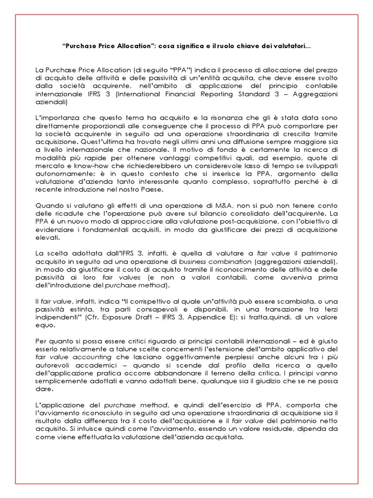 Purchase Price Allocation | PDF