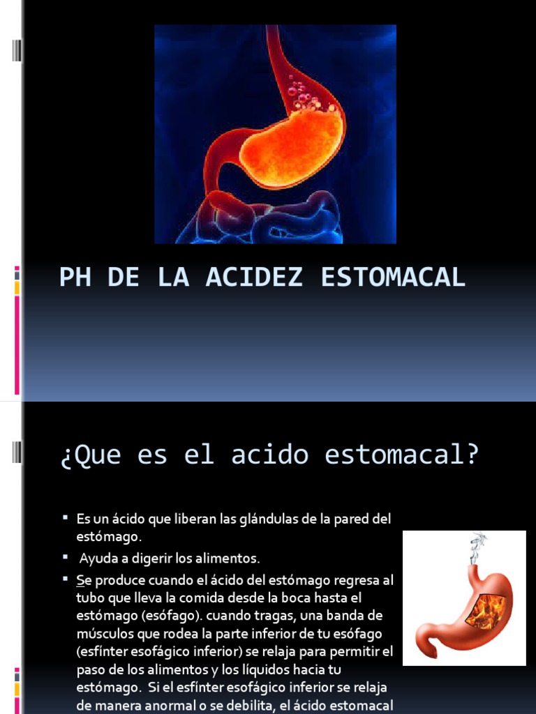 PH de La Acidez Estomacal | PDF | Estómago | Acidez