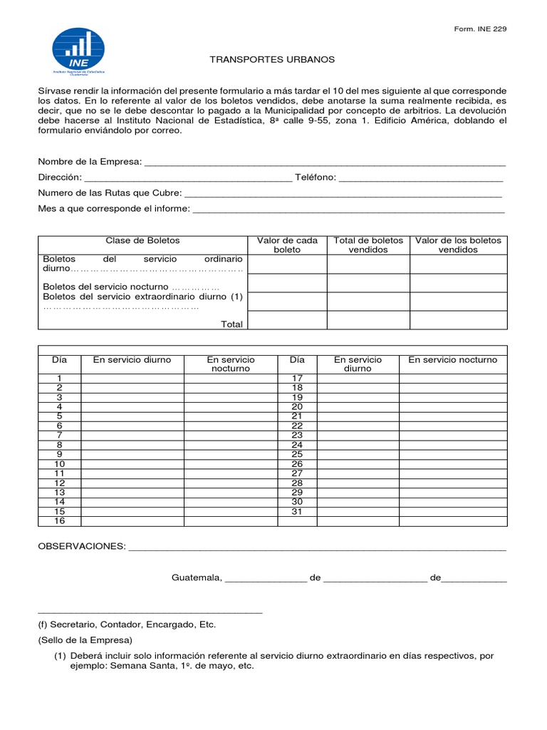 Formulario 229 | PDF