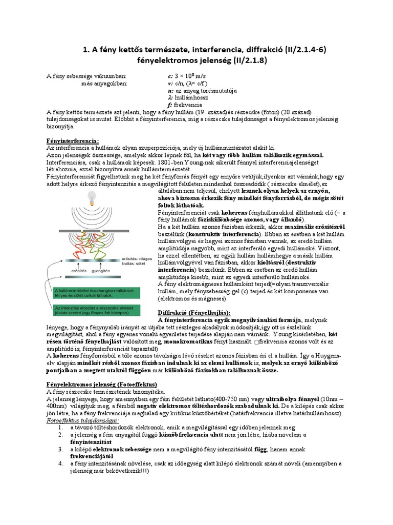 Biofizika Tételek | PDF
