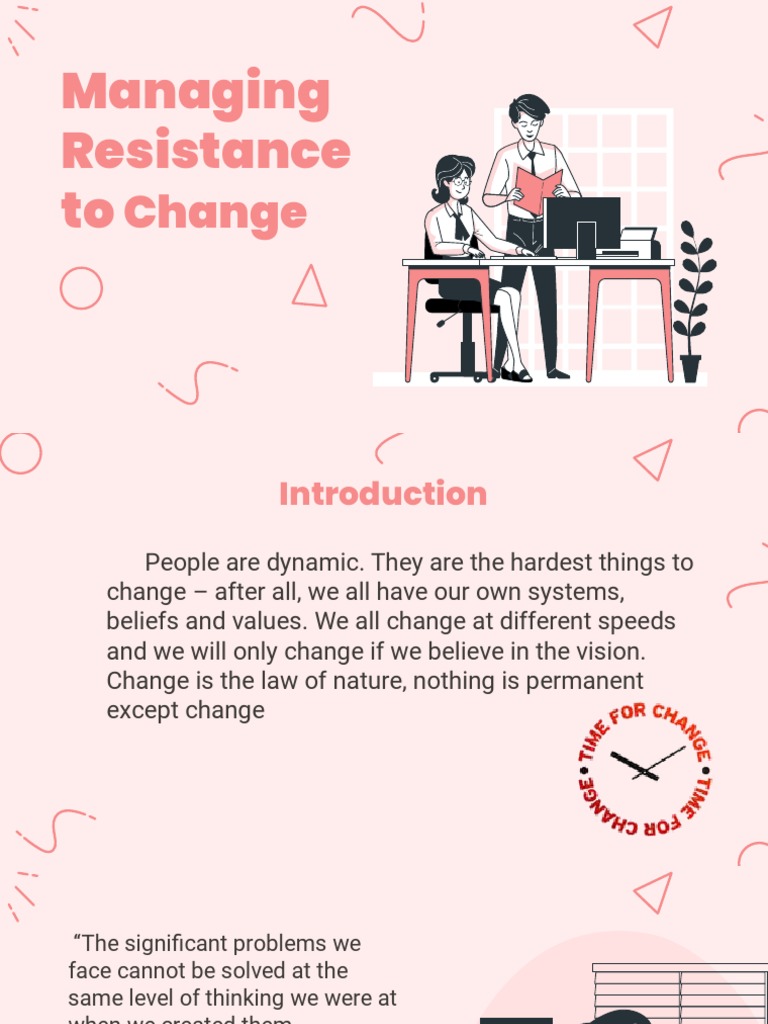 Managing Resistance To Change | Download Free PDF | Change Management ...