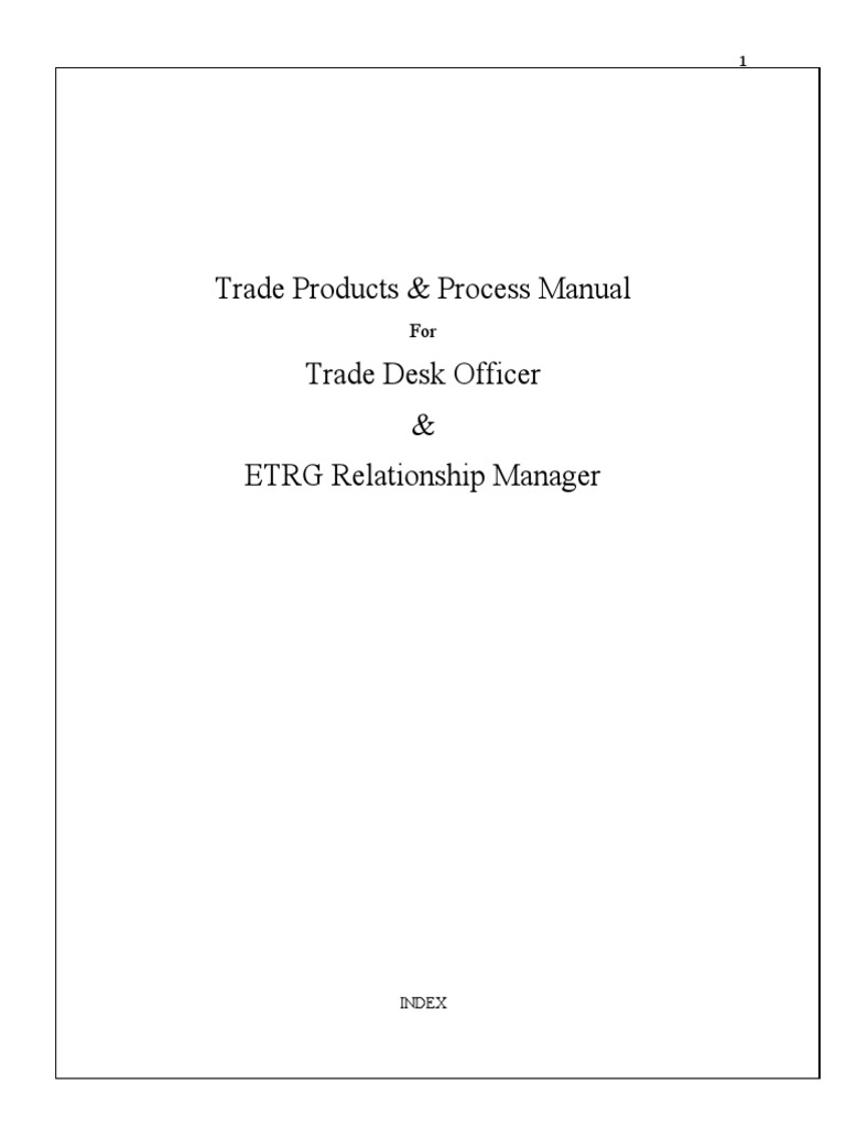 Trade Manual | PDF | Economies | Trade