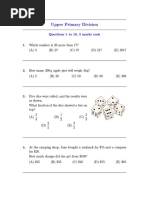 Standard 1 Mathematics 100 Questions | PDF | Shape | Rectangle