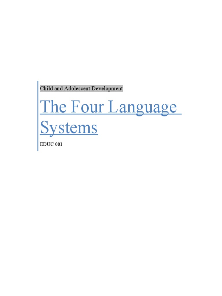The Four Language Systems | PDF | Word | Phonology