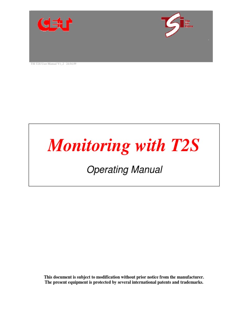 TSI T2S Monitoring User Manual | PDF | Power Inverter | Relay