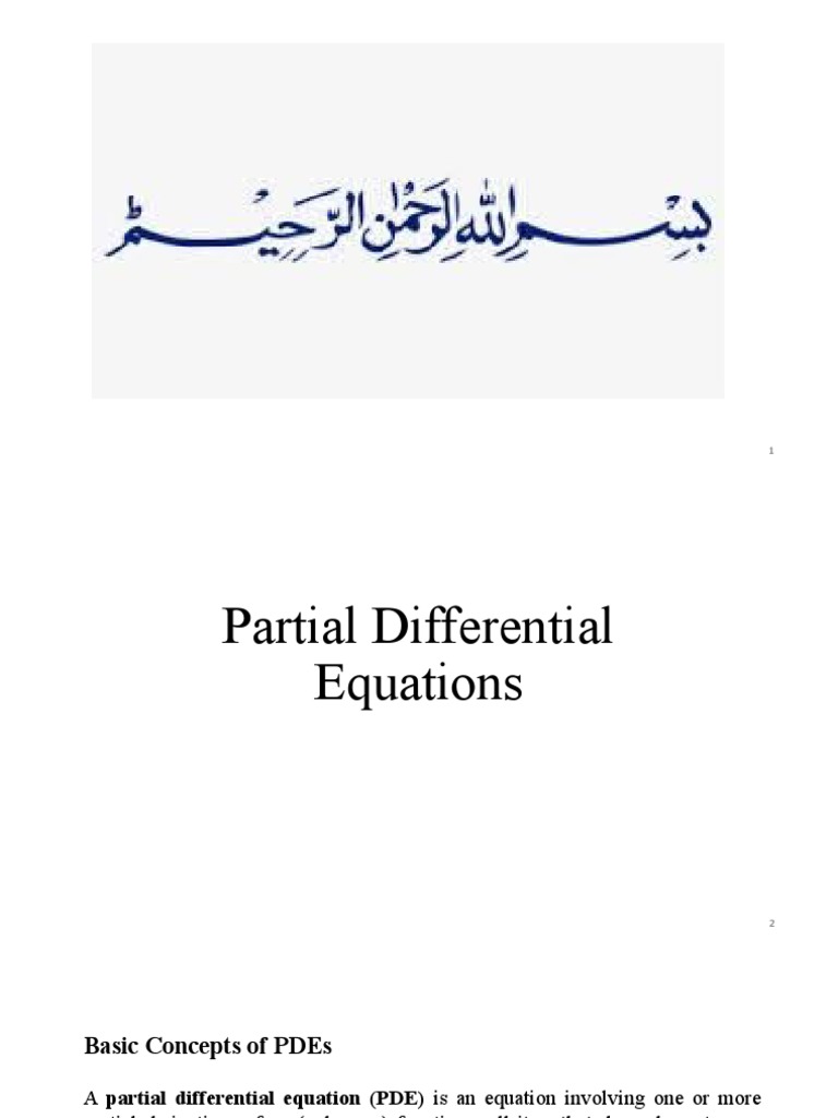 Lec# (Partial Differential Equations) | PDF | Teaching Methods & Materials | Science & Mathematics