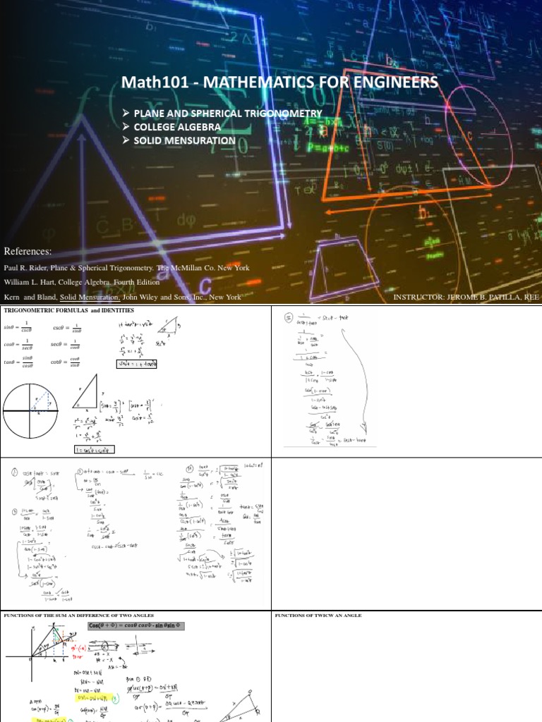 Math101: Engineering Mathematics Guide | PDF