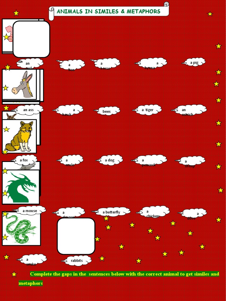 Animals in Similes and Metaphors | PDF