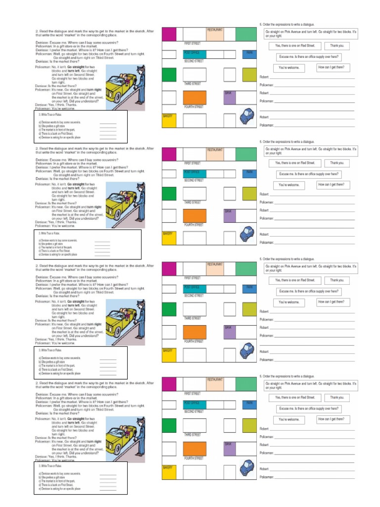 Asking For and Giving Directions Reading Comprehension Exercises 47897 ...