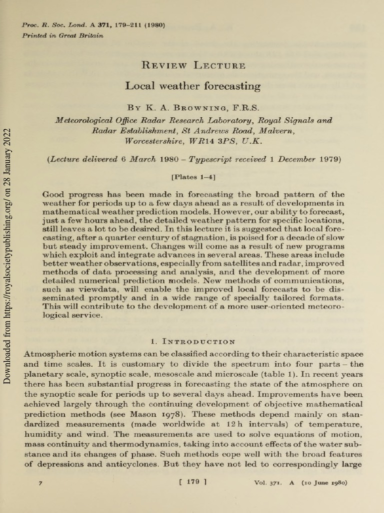 Local Weather Forecasting | PDF | Weather Forecasting | Numerical ...