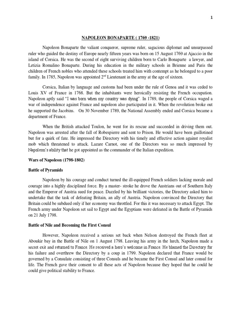 Napoleon Bonaparte | PDF | Napoleon | First French Empire