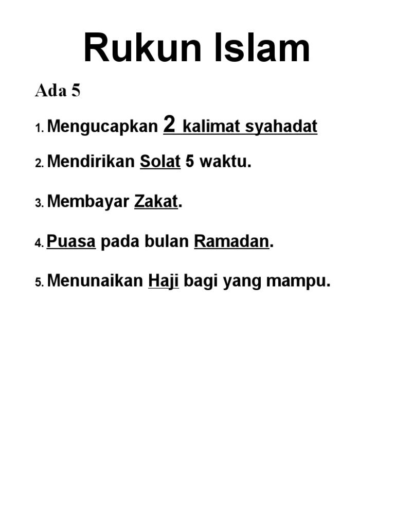 Rukun Islam | PDF