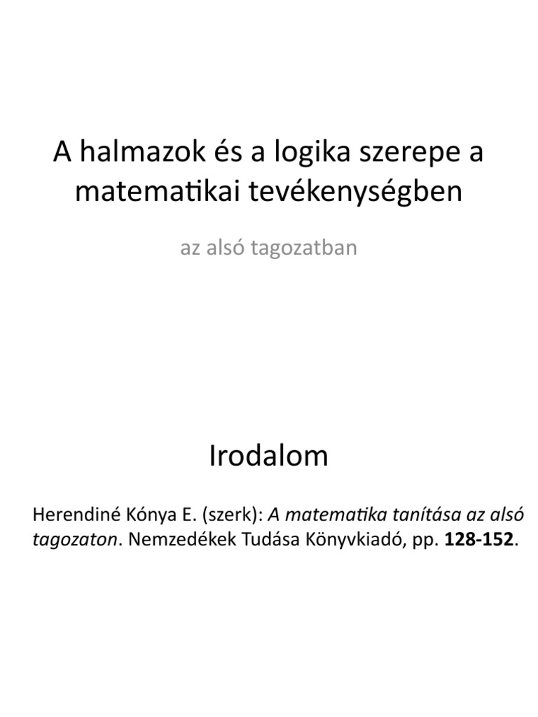 Halmazok. Logika 21 | PDF