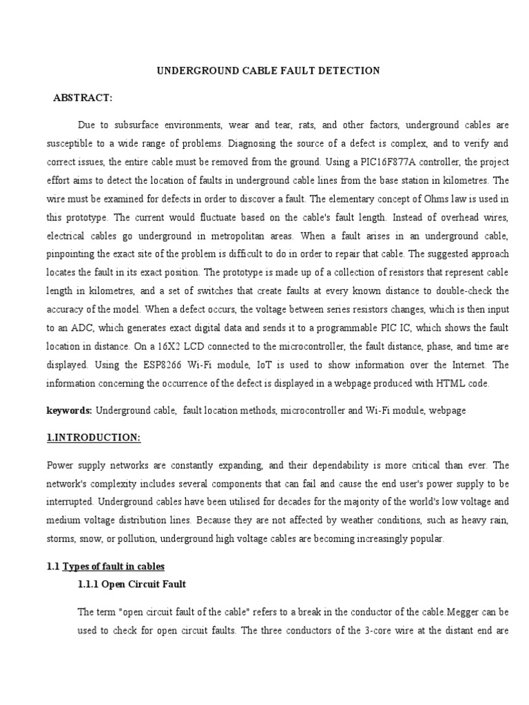 Ug Fault Paper | PDF | Electrical Grid | Internet Of Things