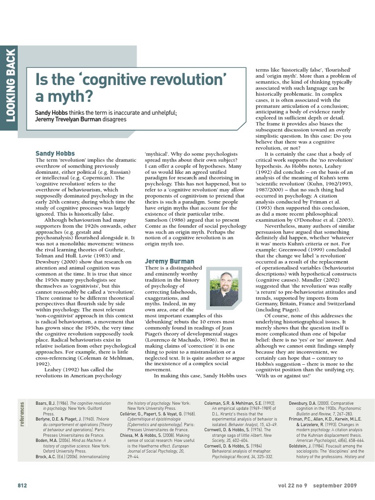 Cognitive Revolution | PDF | Psychology | Behaviorism