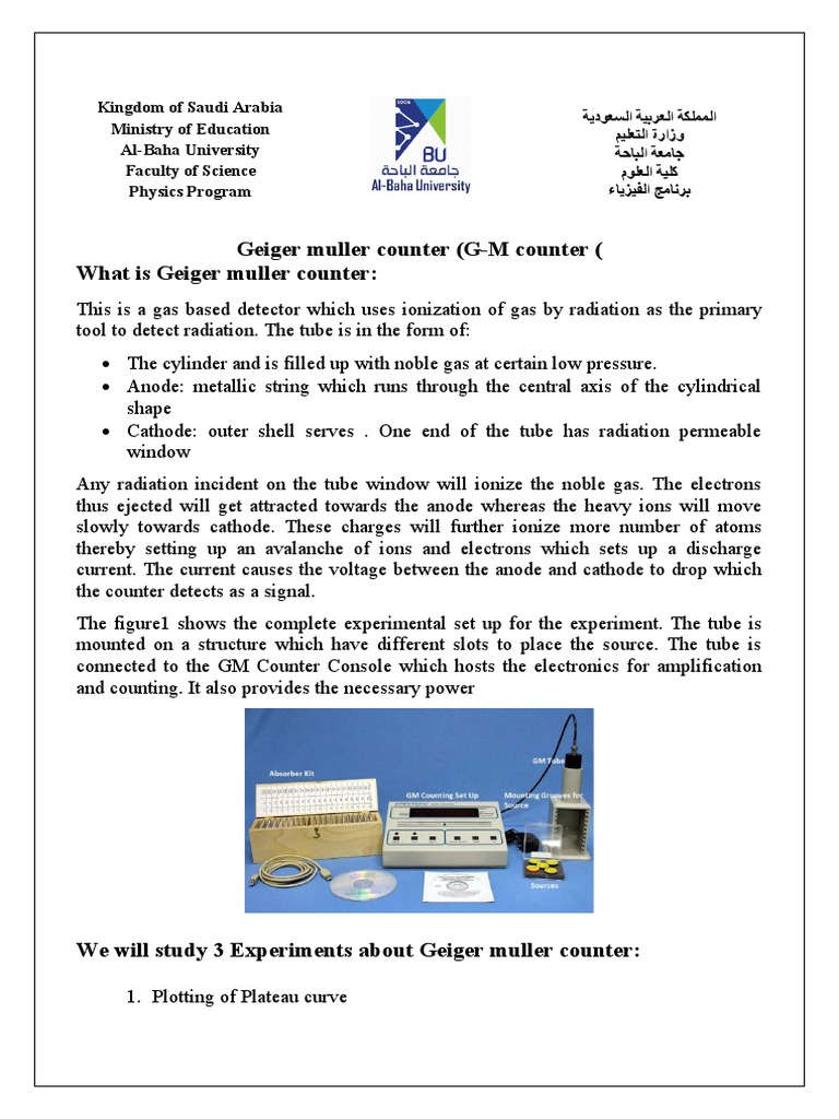 Geiger Muller Counter (G-M Counter (What Is Geiger Muller Counter | PDF ...
