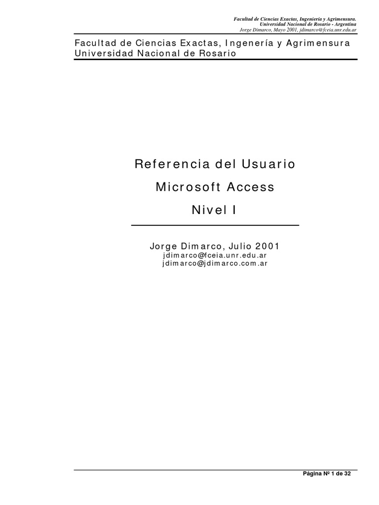 Access - Introduccion | PDF | Bases de datos | Ventana (informática)