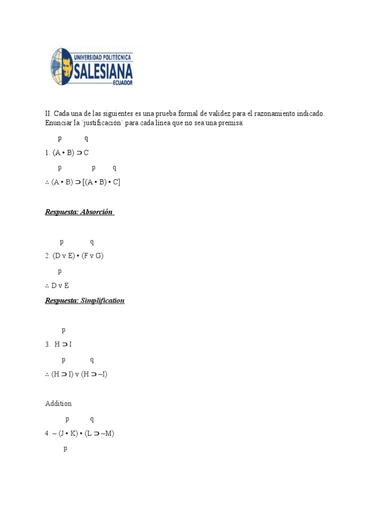 Reglas de Logica de Proposiciones | PDF | Sintaxis (Lógica ...