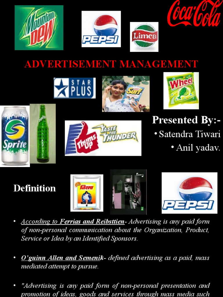 Advertisement Management: Presented By | PDF | Sales | Advertising