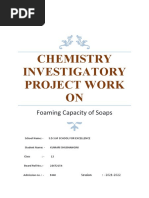 Foaming Capacity of Soaps Investigatory Projects Chemistry Class 12 ...