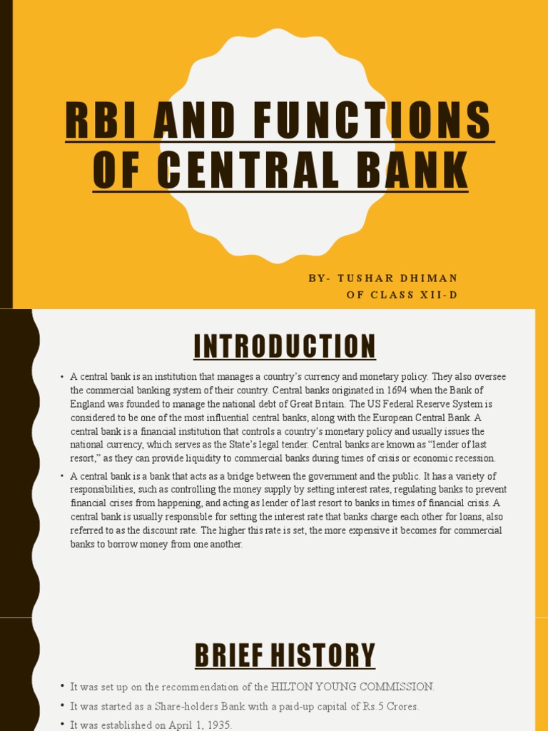 RBI Functions and Monetary Control | PDF | Reserve Bank Of India | Banks