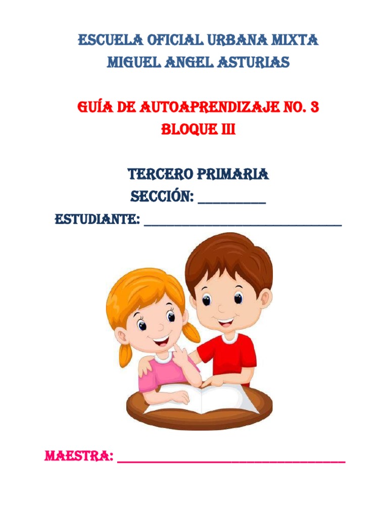 Guía de Autoaprendizaje 3. Tercero. | PDF | Adjetivo | Sistema urinario