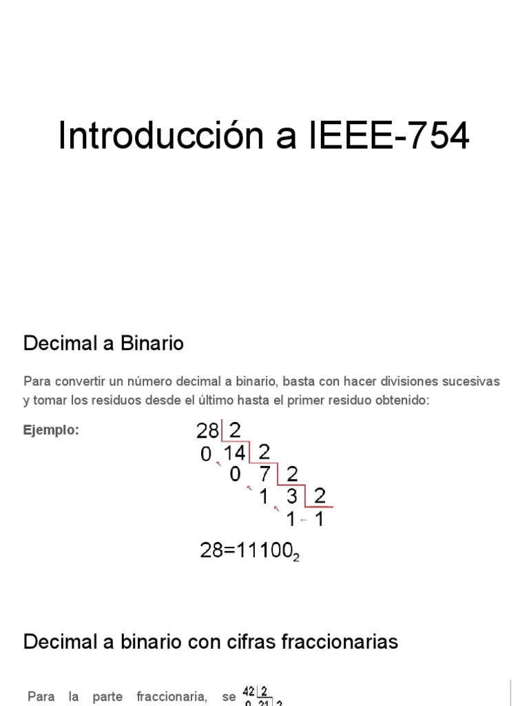 Introducción A IEEE-754 | PDF | Notación Matemática | Teoría de la ...
