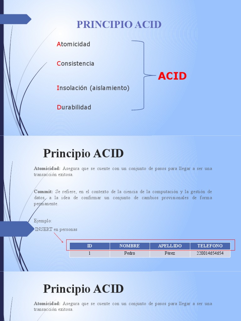 Principios Acid | PDF