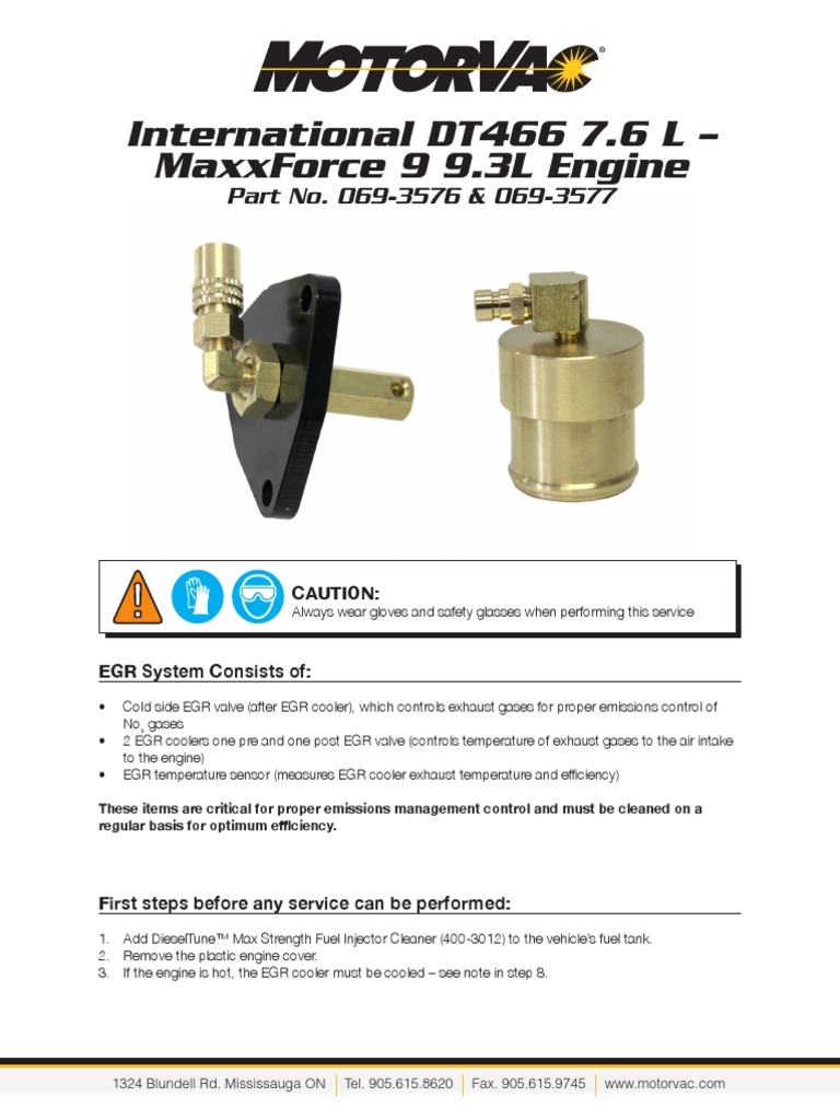 Tool EGR Cooler Leak Detection - Motorvac | PDF | Diesel Engine | Valve