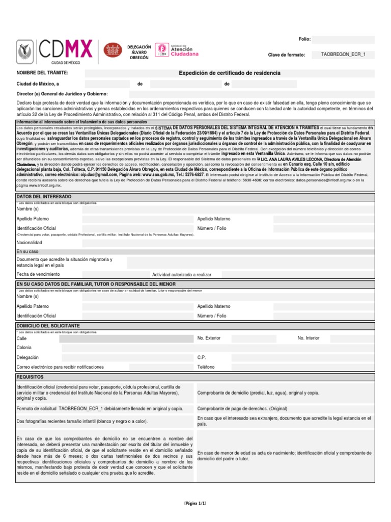 Taobregon Ecr 1-Expedición de Certificado de Residencia-30062017 1 ...