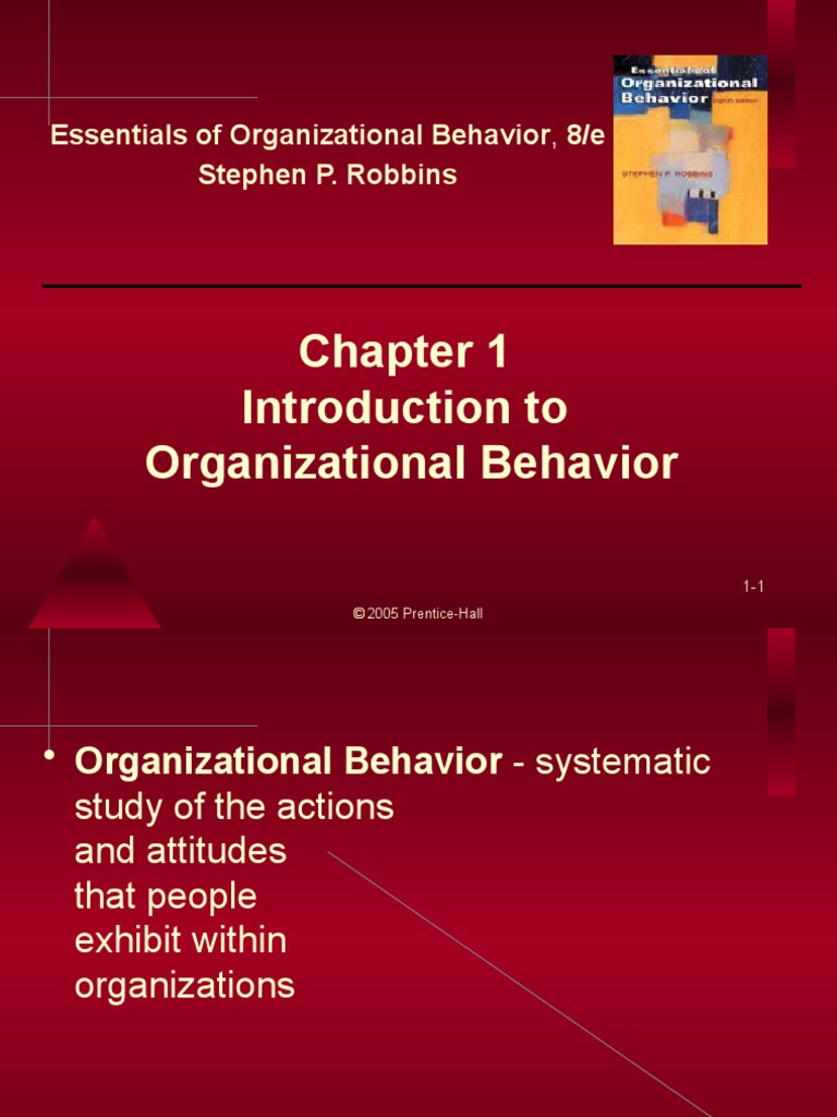 CH 01 | PDF | Organizational Behavior | Employment