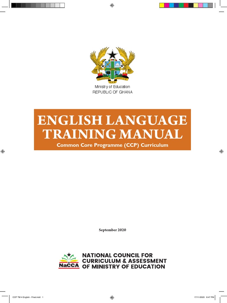 English Language Training Manual: Common Core Programme (CCP ...
