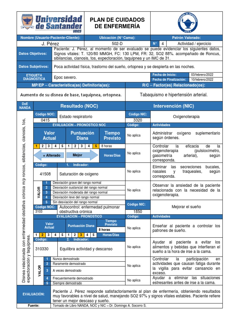 Formato PAE BRAYAN ALVERNIA | PDF | Dormir | Tos