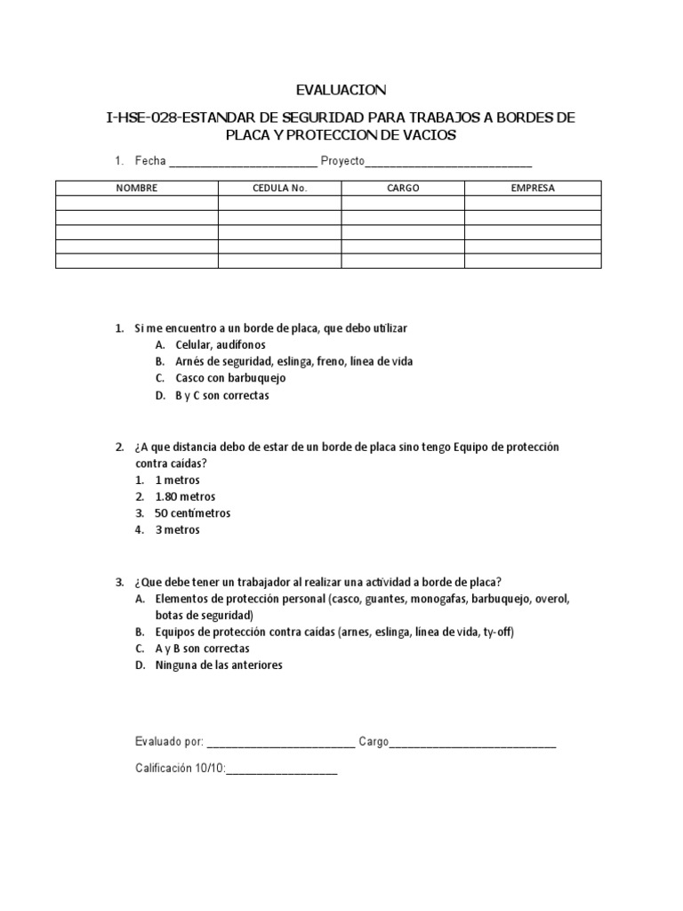 Evaluacion Borde de Placa | PDF