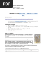 Experimento Fisica Refrexion | PDF | Reflexión (Física) | Refracción