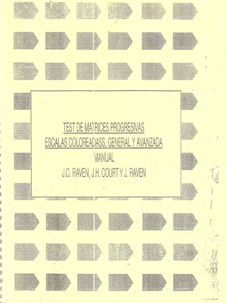 Raven - Test de Matrices Progresivas | PDF | Inteligencia | Análisis ...