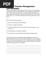 Tinnitus Handicap Inventory (THI) | PDF | Tinnitus | Otology