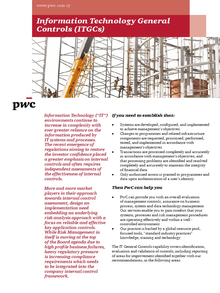 Information Technology General Controls Leaflet | PDF | Internal ...